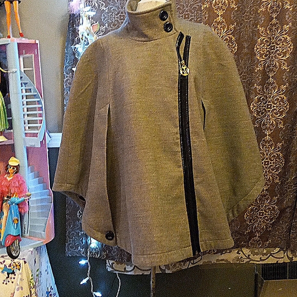 IMAN | Jackets & Coats | Chunky Hardware And Buttons Dress Cape ...